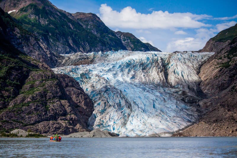 Davidson Glacier, Alaska. stock photo. Image of boat - 69848792
