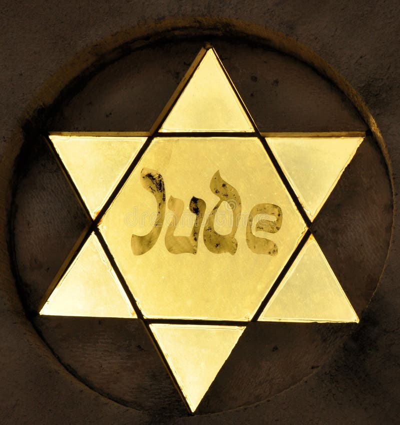 Davidsstern, Symbol Des Judentums Stockfoto - Bild von jerusalem ...