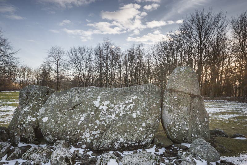 Daviot Recumbent Stone Circle in Scotland. Stock Image - Image of ...