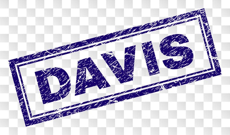 Grunge DAVIS Rectangle Stamp Stock Vector - Illustration of seal ...