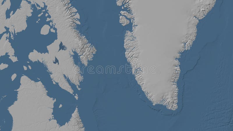 Davis Strait. Bounding Box. Steel Blue Map Stock Illustration ...