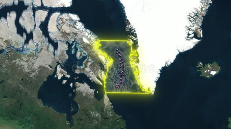 Davis Strait Map stock video. Video of davis, battle - 294266713