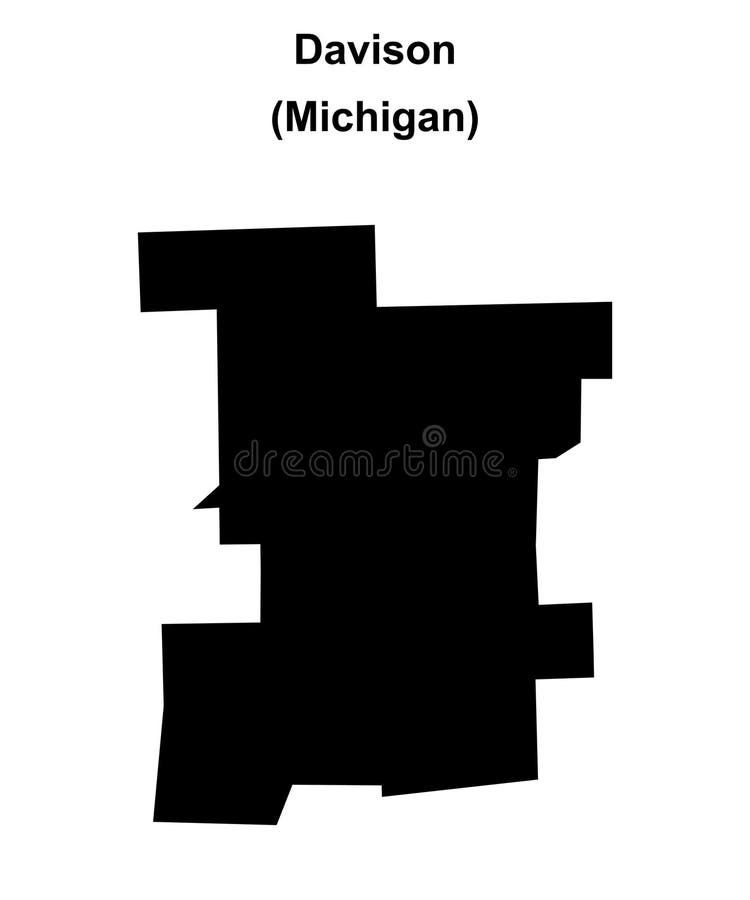 Davison Outline Map Stock Illustrations – 8 Davison Outline Map Stock ...