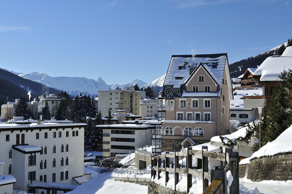 Davos stock image. Image of centre, promenade, service - 29030265