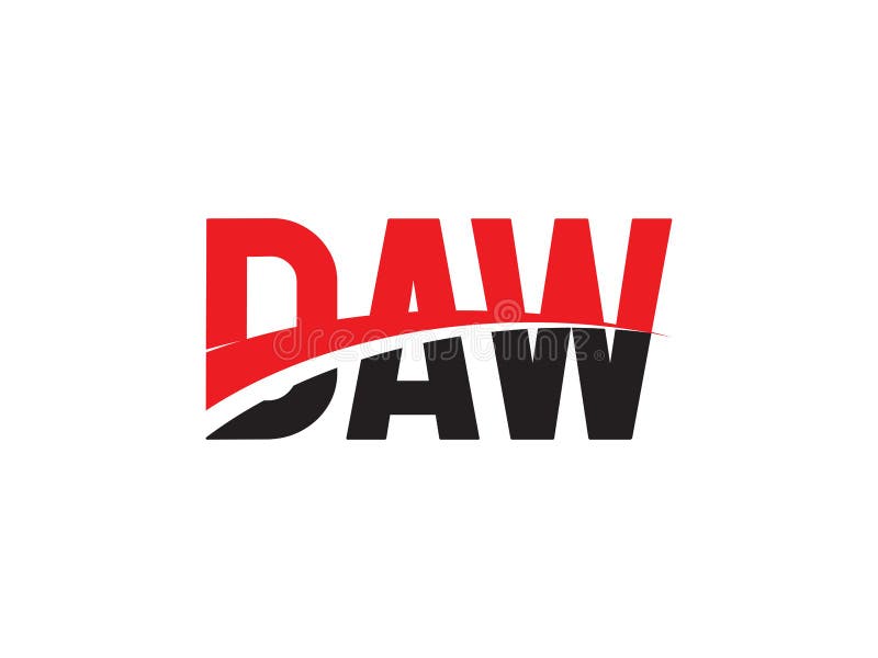 DAW Letter Initial Logo Design Vector Illustration Stock Vector ...