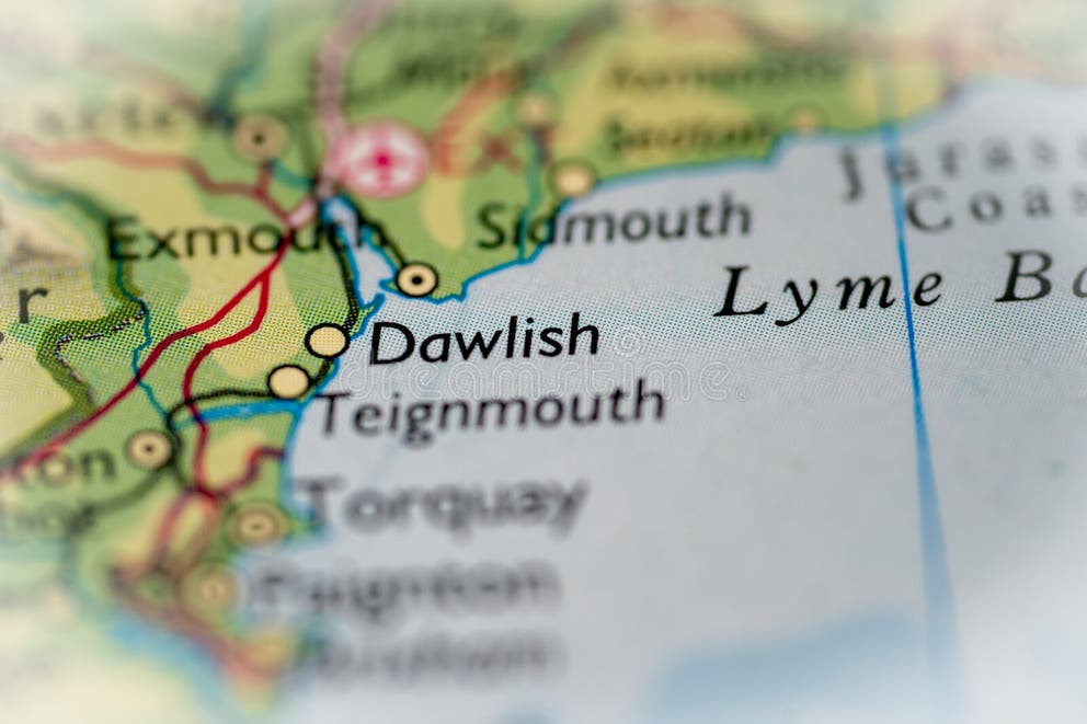 Dawlish, England Highlighted on a World Map Stock Photo - Image of ...