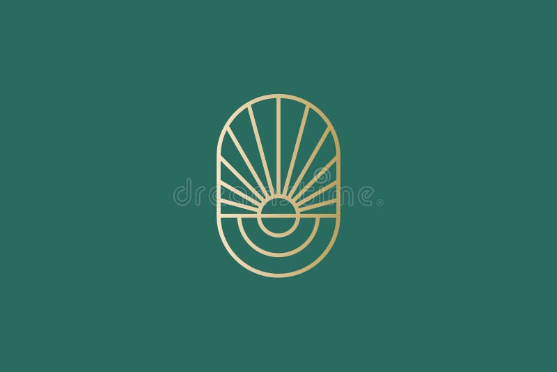 Abstract Golden Sunrise Logo for Sustainable Agricultural Business ...