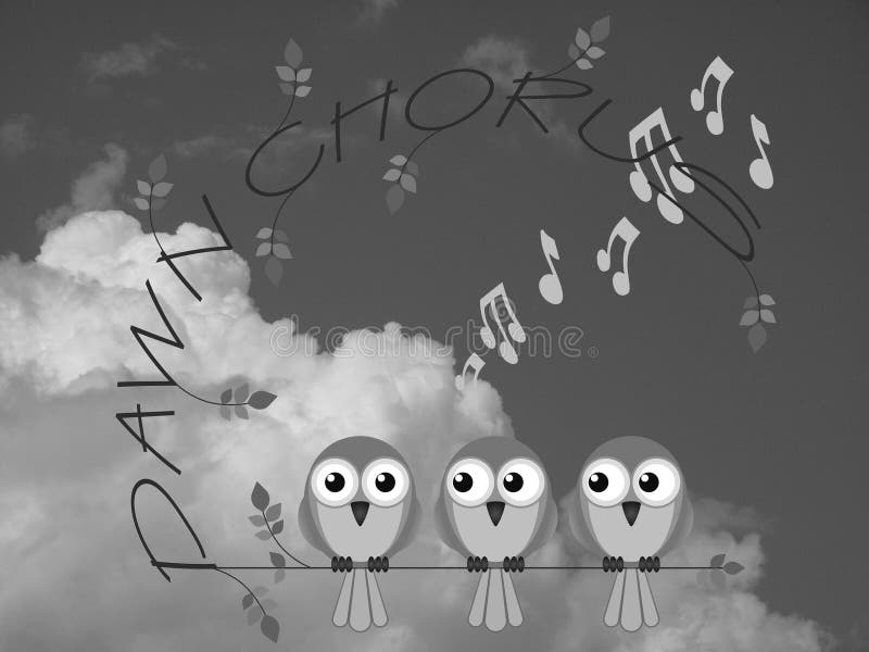 Dawn Chorus stock de ilustración. Ilustración de follaje - 82803787