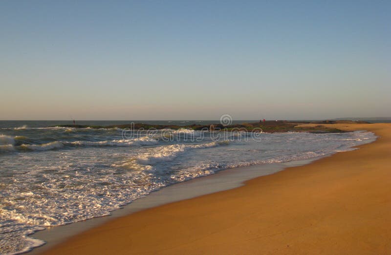 Incoming Tide and Coastal Fishing, Cavaleiros Beach, Macae, RJ, Brazil ...