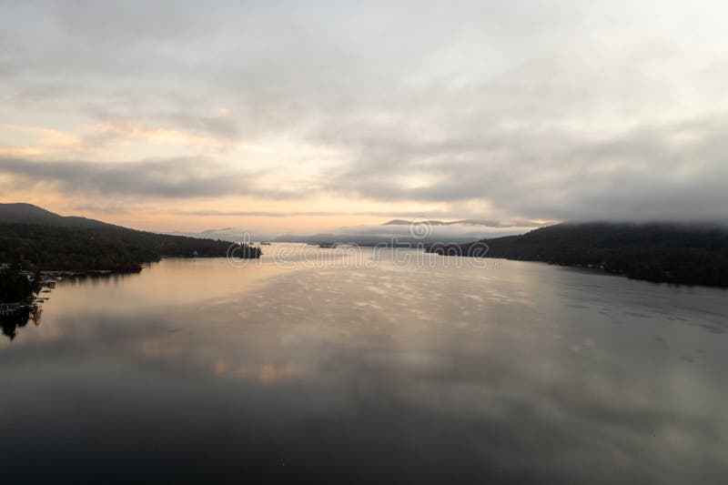 Dawn - Lake George, New York Stock Photo - Image of outdoor, panorama ...