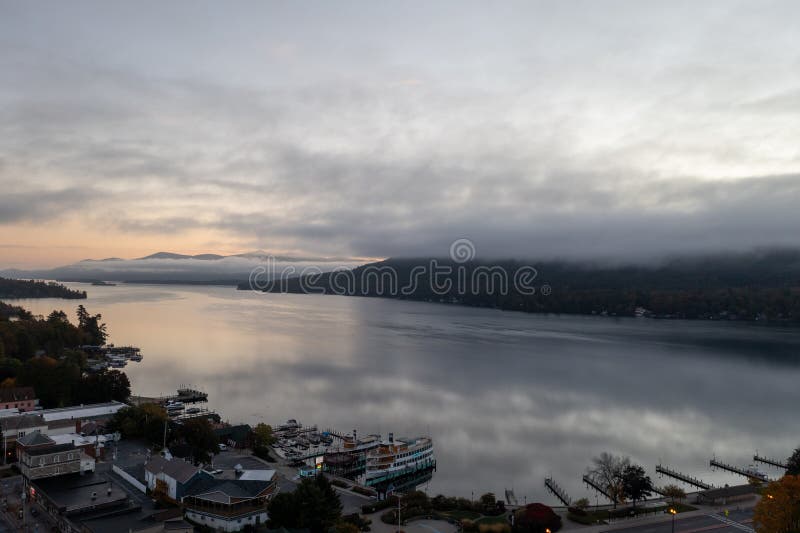 Dawn - Lake George, New York Stock Photo - Image of lake, natural ...