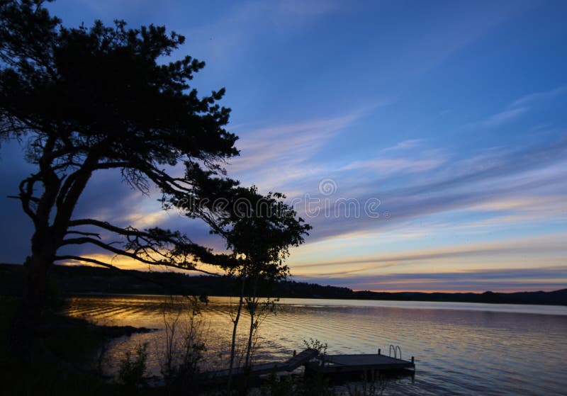 Dawn on the lake stock image. Image of reflected, meditation - 184379917