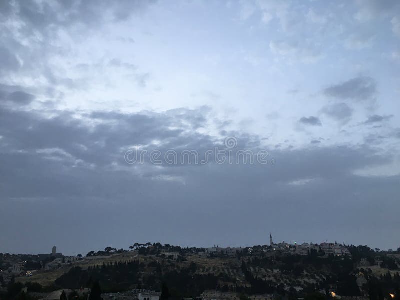 Dawn in May in Old City in Jerusalem in Israel. Stock Image - Image of ...