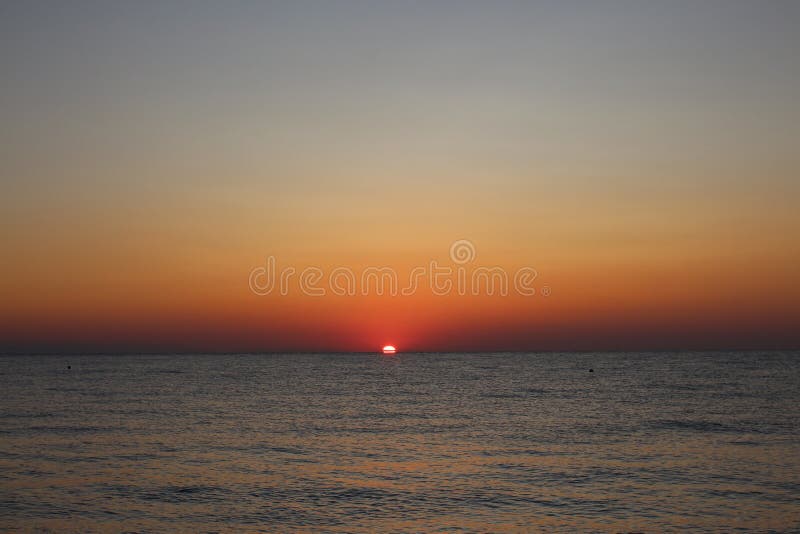 Dawn at the Mediterranean Sea Stock Photo - Image of footage, dawn ...