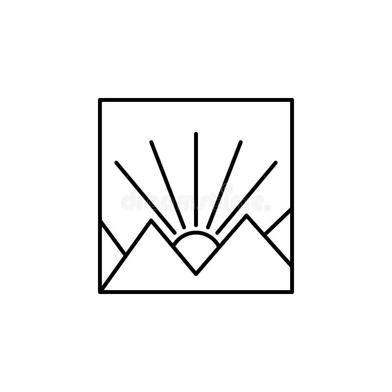 Dawn Outline Vector Icon. Thin Line Black Dawn Icon, Flat Vector Simple ...