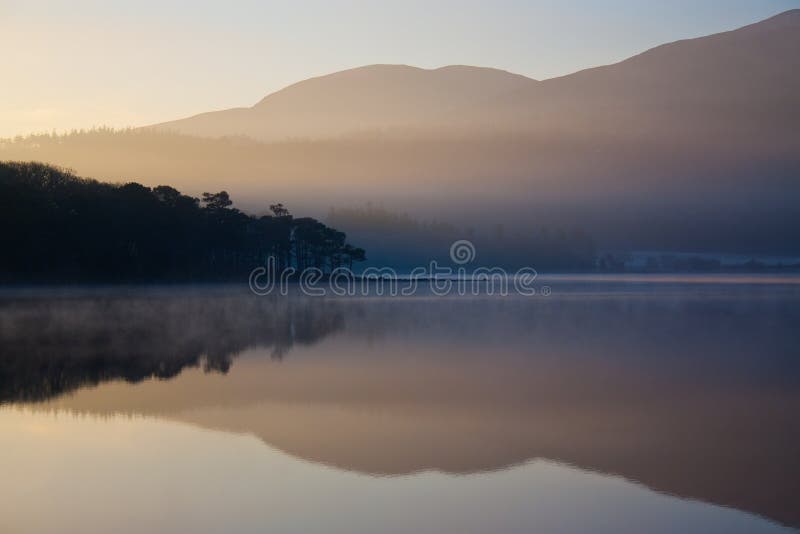 Dawn over Lake stock image. Image of killarney, moist - 13588937