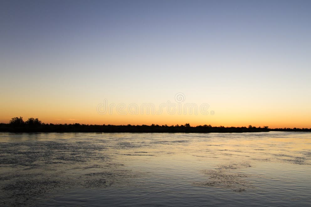 Dawn over the river stock image. Image of season, plant - 58288815