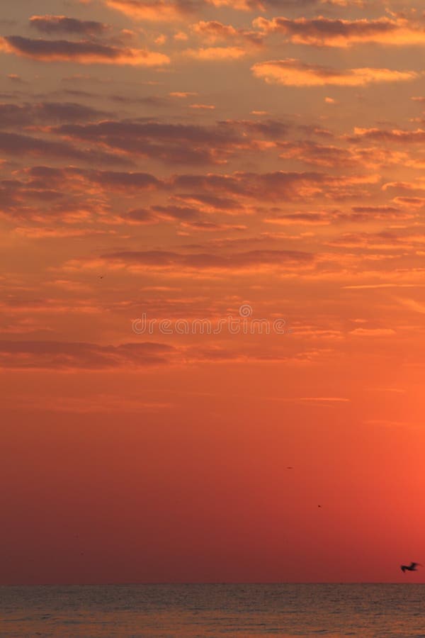 Dawn over the sea stock photo. Image of clouds, dawn - 124673022