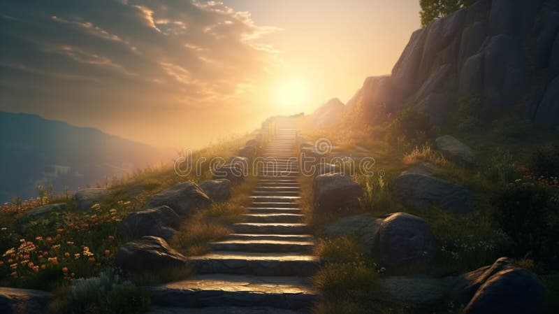 Dawn Paints the Stairway As a Path of Resurrection, Leading To the ...