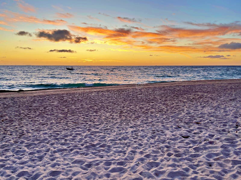 Sunrise on Florida beach stock image. Image of spirituality - 265874623