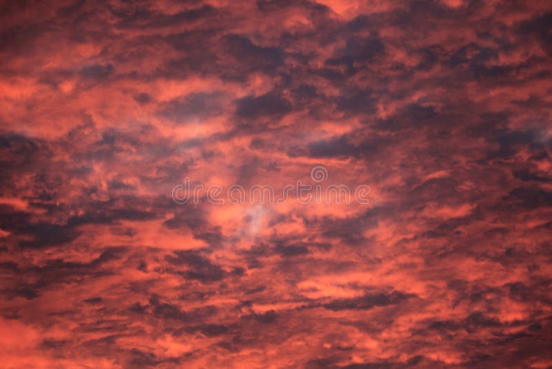 Dawn with Red Clouds As Background Texture Stock Photo - Image of ...