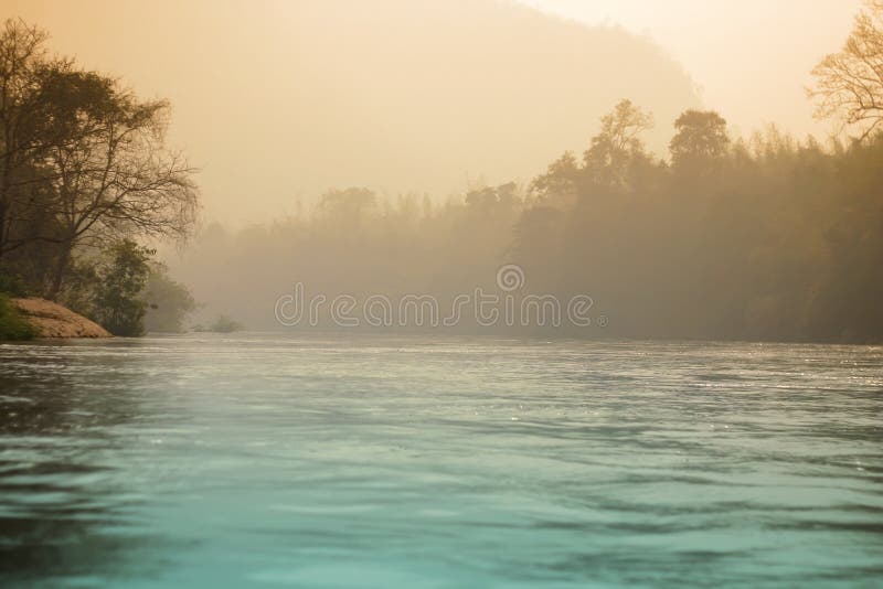 Dawn on the river stock photo. Image of morning, mystic - 18913700