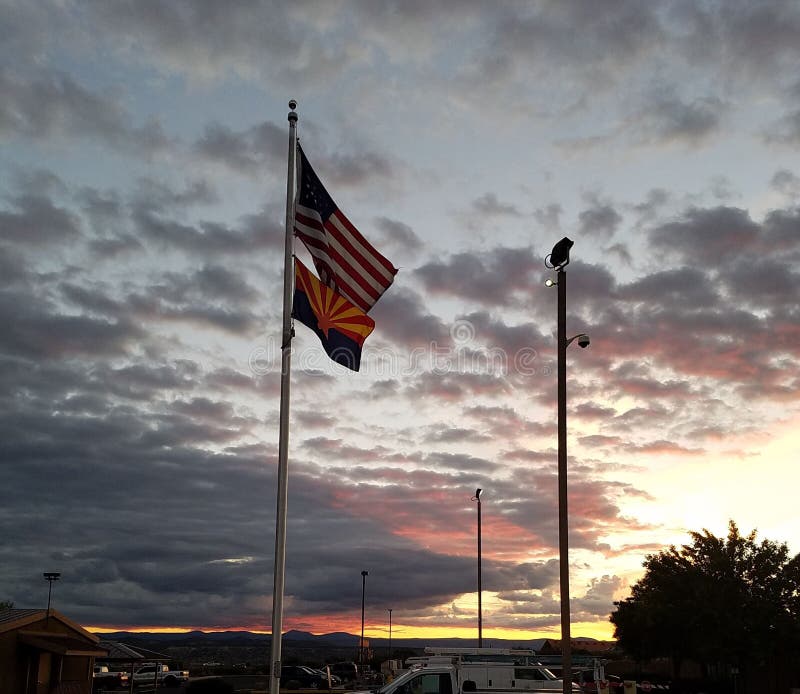 By Dawn& X27;s Early Light Stock Image - Image of light, flag: 163354719