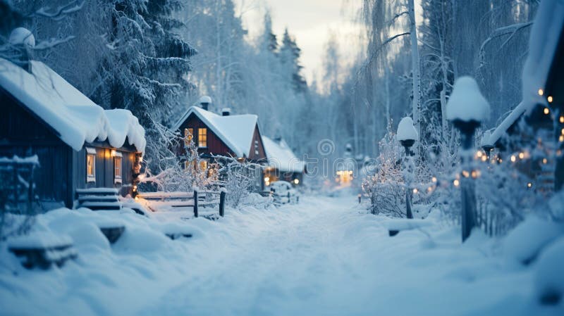 Dawn S First Light: Awakening of a Village Street Stock Illustration ...