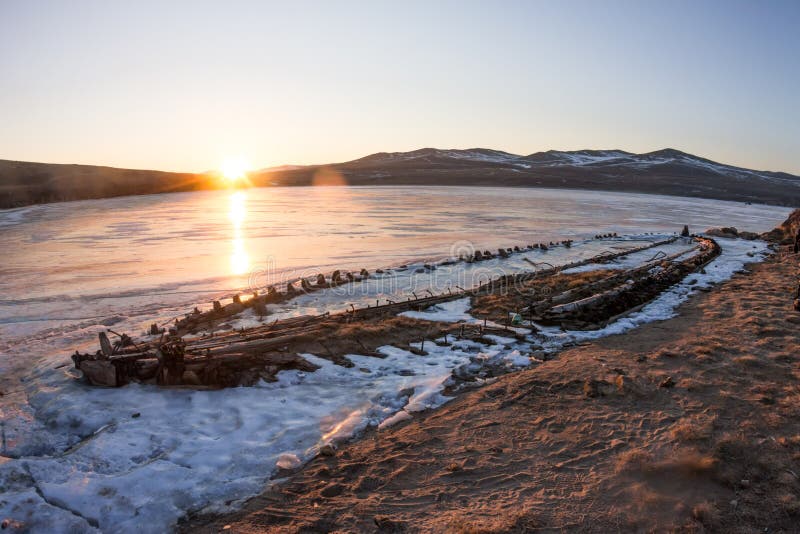 The Sunbeam Ship Wreck on the Rossbeigh Beach Stock Photo - Image of ...