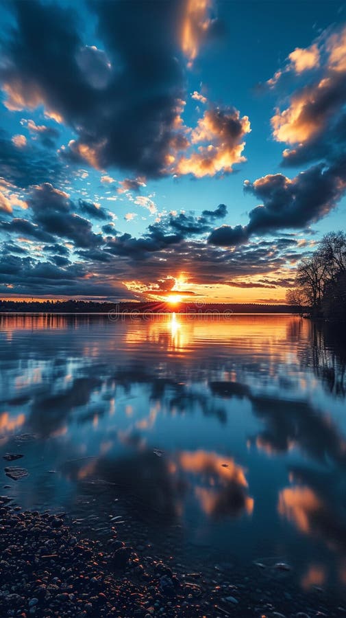 Dawn Spectacle Time Lapse Captures Clouds Dancing Over a Tranquil Lake ... Dawn Spectacle Time Lapse Captures Clouds Dancing Over a Tranquil Lake ...