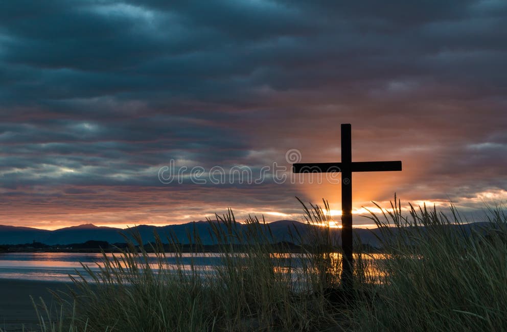 Dawn Sun Rays Cross stock photo. Image of cross, sunlight - 46939038