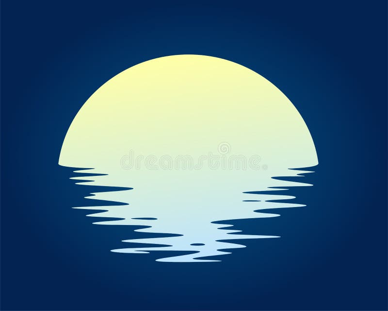 Dawn sun in the sea. stock vector. Illustration of sunset - 175162963