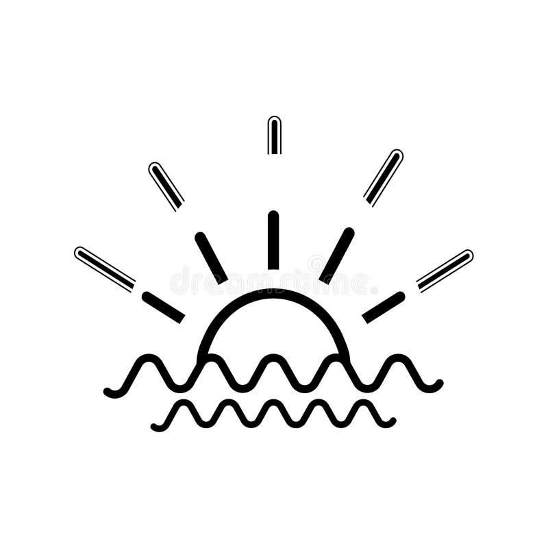 Dawn of the Sun at Sea Icon Eps Ten Stock Vector - Illustration of ...