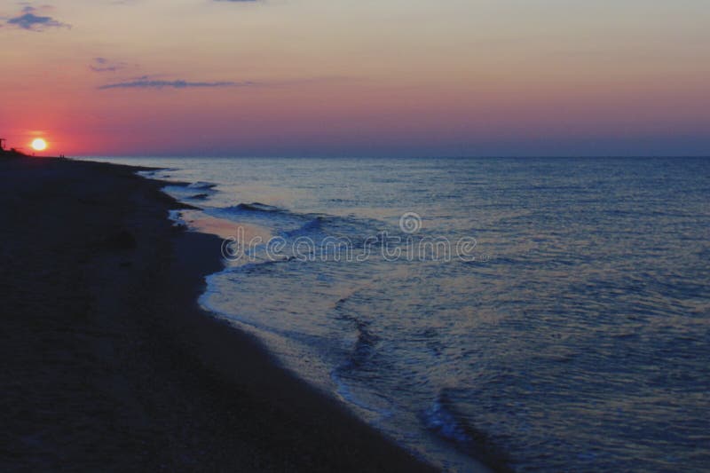 Dawn at sea stock photo. Image of atmosphere, twilight - 211273998