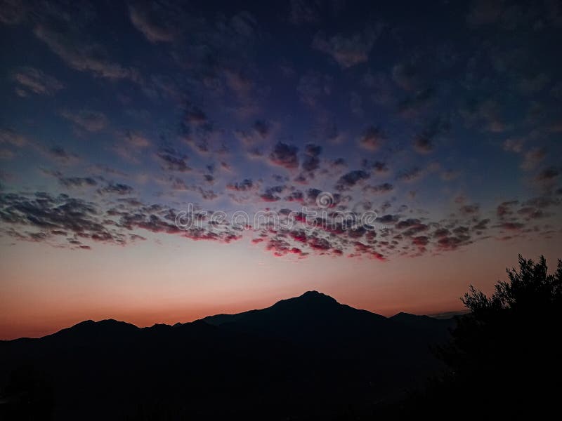 Dawn Time View on Mountain, Horizon Stock Image - Image of view ...