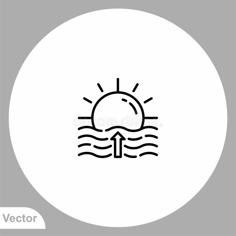 Dawn Vector Icon Sign Symbol Stock Vector - Illustration of icon ...