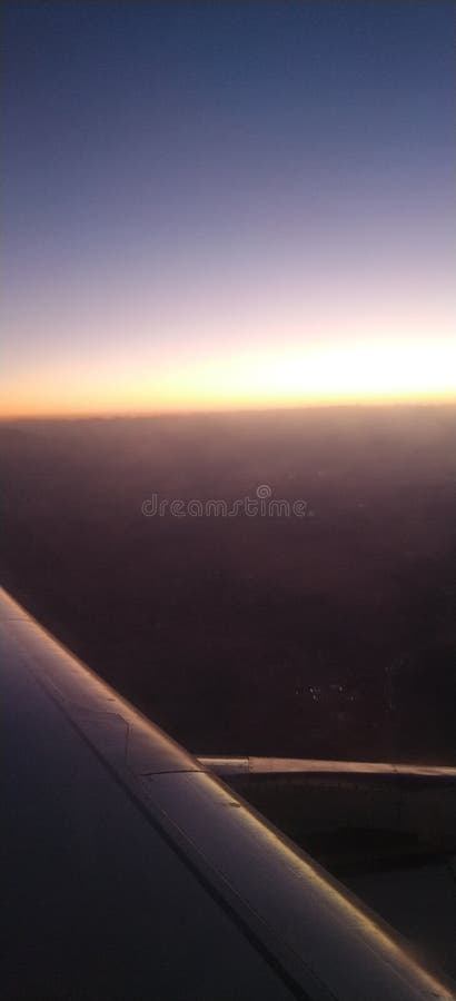 Dawn View from the Plane Window Stock Photo - Image of light, sunny ...
