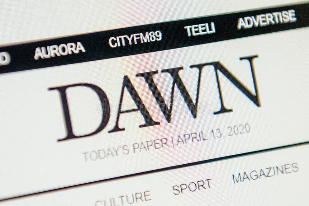 DAWN Web Site. Selective Focus. Editorial Stock Image - Image of page ...