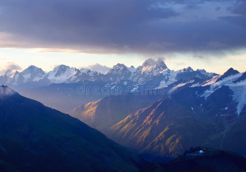 Dawning on mountain stock photo. Image of mountain, light - 16890412