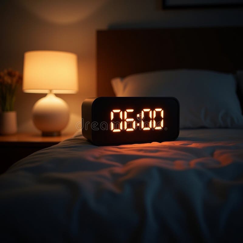 Dawns Early Light Digital Alarm Clock at 600 Stock Illustration ...