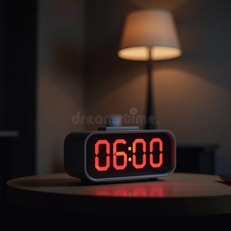 Dawns Early Light Digital Alarm Clock at 600 Stock Illustration ...