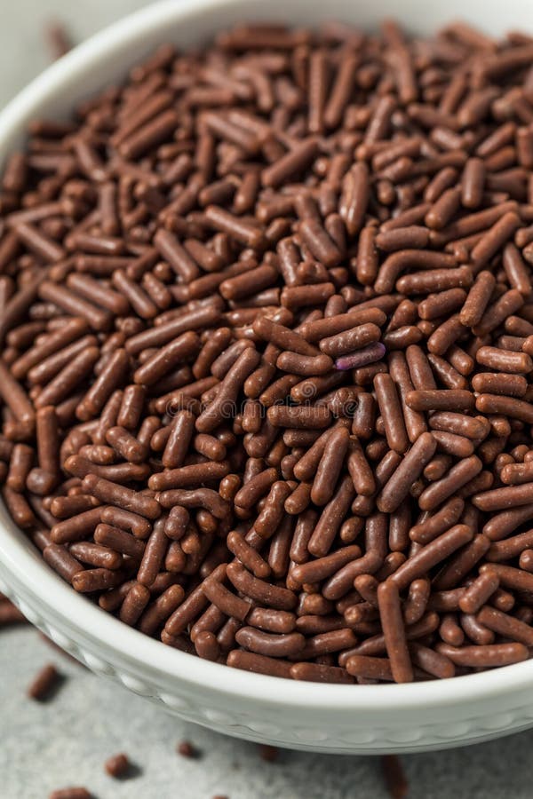 Dawrk Brown Chocolate Candy Sprinkles Stock Photo - Image of sprinkles ...
