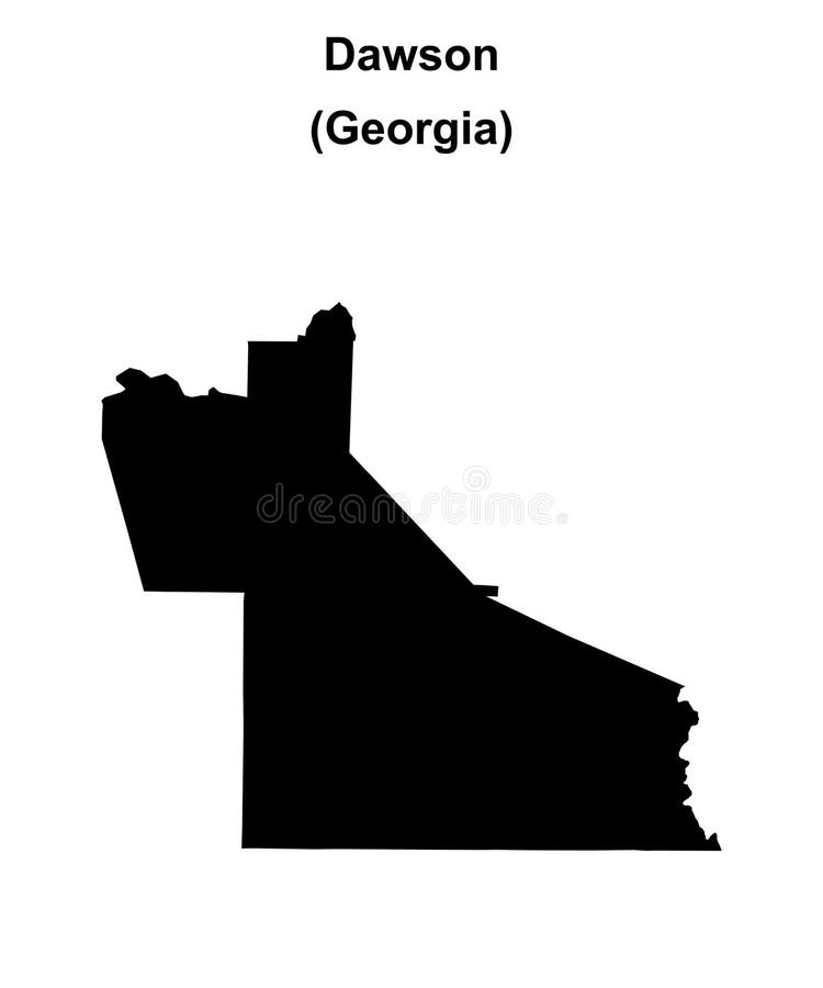 Dawson outline map stock vector. Illustration of detailed - 357891476