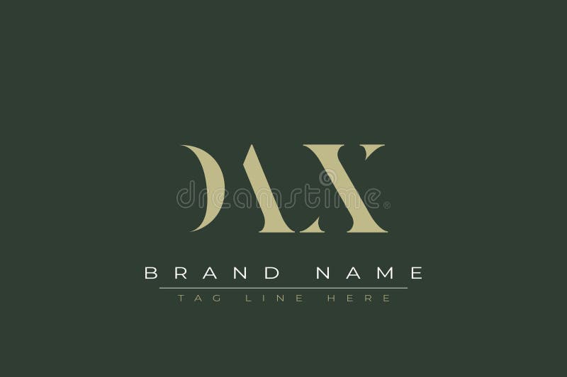 DAX Abstract Letter Logo Design Stock Vector - Illustration of ...