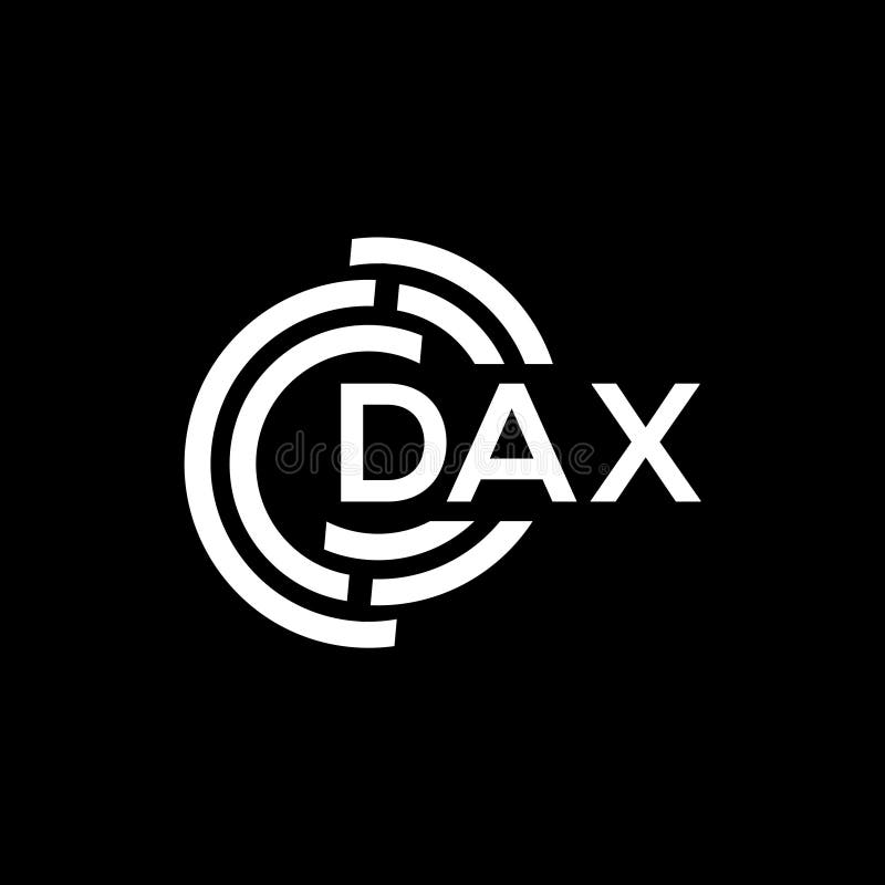 DAX Letter Logo Design on Black Background. DAX Creative Initials ...
