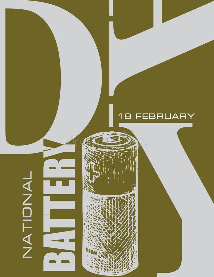 Day Battery Day stock vector. Illustration of month - 241819295