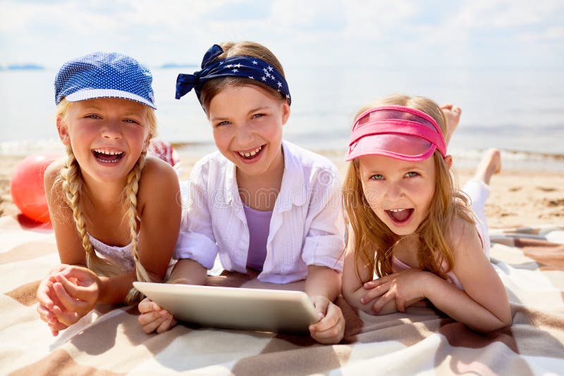 Day on the beach stock photo. Image of childhood, browsing - 98380054