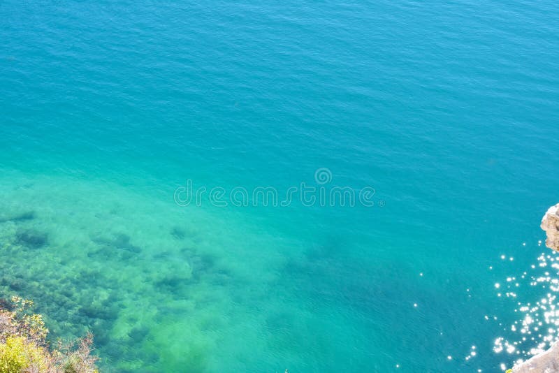 A View from the Wall on a Nice Blue Sea Stock Image - Image of desktop ...