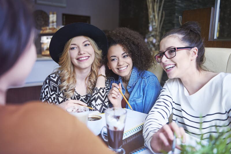 Day at cafe stock photo. Image of break, plate, life - 98633050