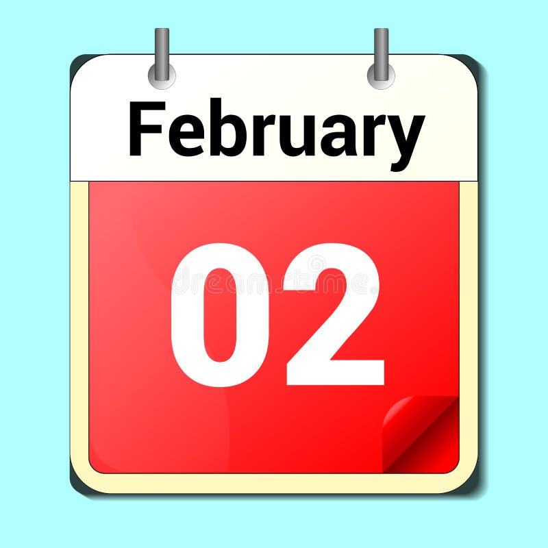 Day on the Calendar, Vector Image Format, February 2 Stock Vector ...